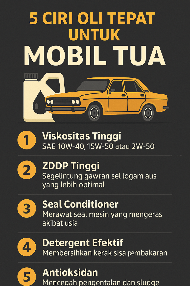 Oli untuk Mobil Tua: Panduan Lengkap Mesin 10 Tahun ke Atas – Axon Lube