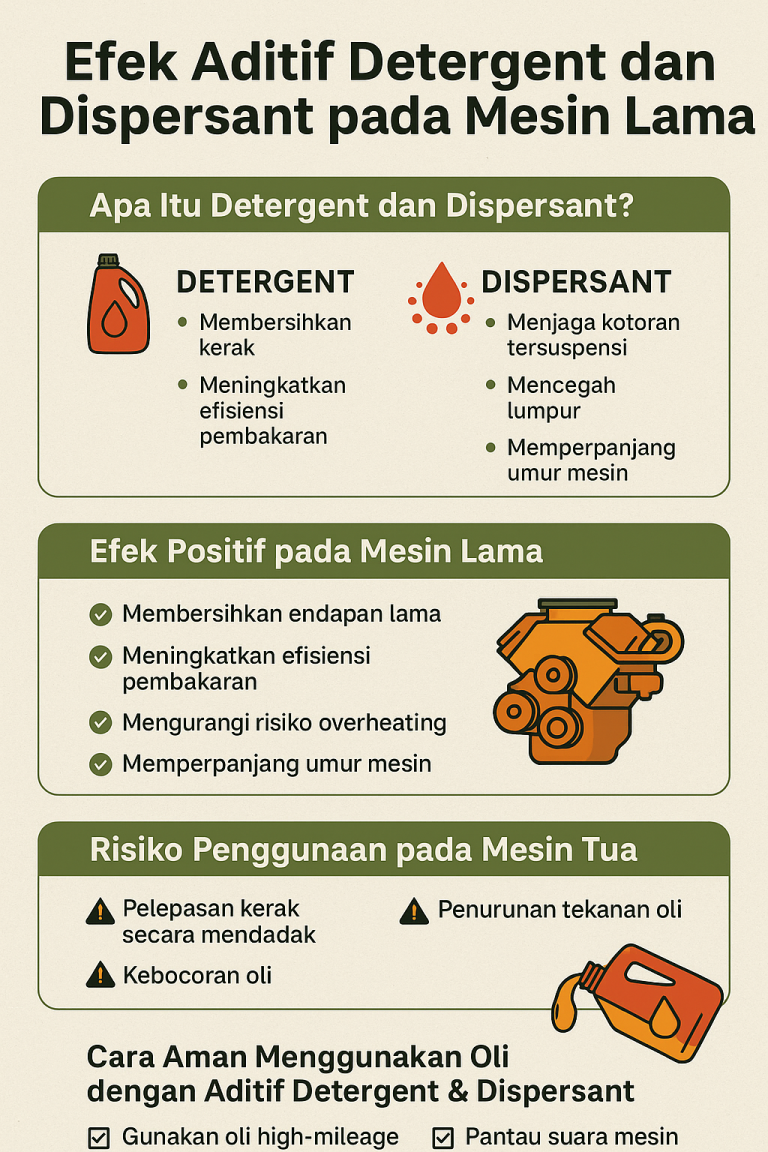 Efek Aditif Detergent dan Dispersant pada Mesin Lama: Manfaat, Risiko ...